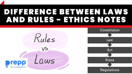 Difference between Laws and Rules - Ethics Notes