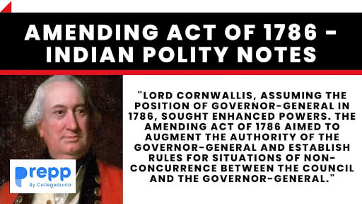 Amending Act of 1786 - Indian Polity Notes