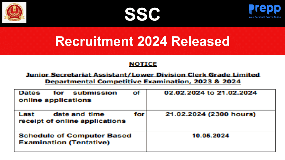 SSC Recruitment Notification 2024 Released for JSA, LDC Posts: Apply ...