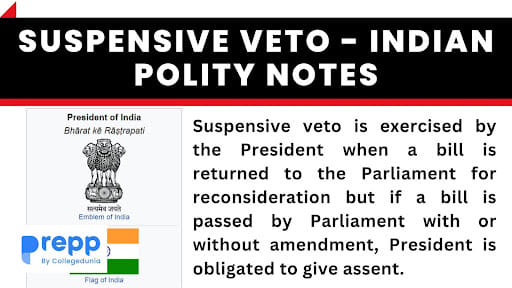 Suspensive Veto - Indian Polity Notes