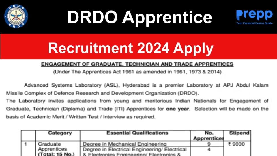 DRDO Apprentice Recruitment 2024: Apply for 90 Vacancies till March 07