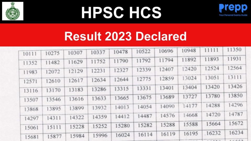 HPSC HCS 2023 Result Declared at hpsc.gov.in; Download Merit List PDF