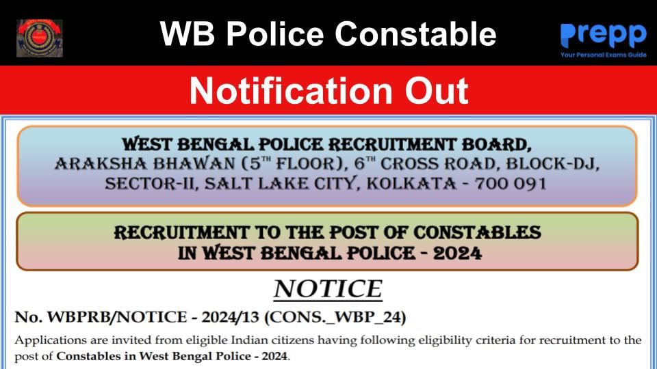 WBPRB Recruitment 2024 Notification Out at prb.wb.gov.in; Details Here