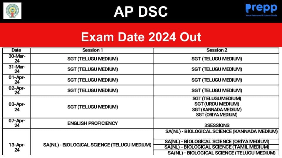 AP DSC Revised Exam Date 2024 Out @cse.ap.gov.in; Download New Schedule ...