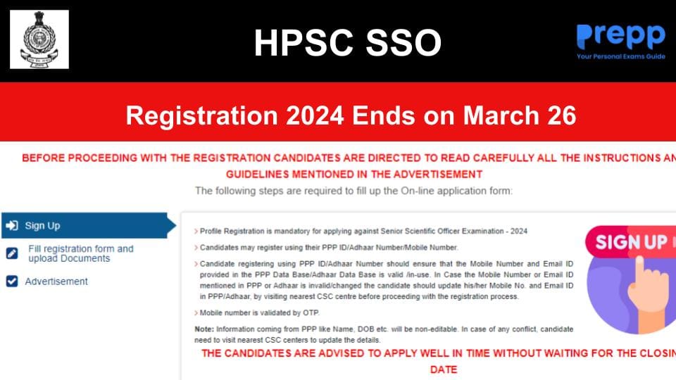 HPSC SSO Registration 2024 Ends on March 26; Apply at hpsc.gov.in