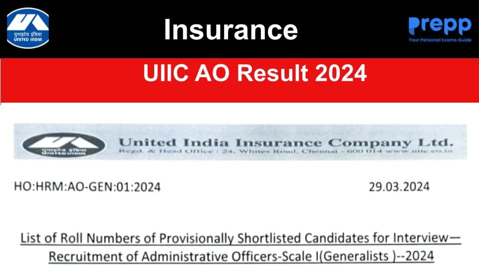 UIIC AO Result 2024 Released at uiic.co.in; Download Administrative ...