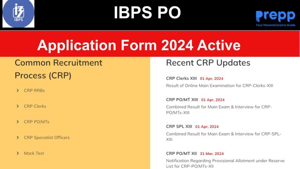 IBPS Application Form 2024 Reprint Link Active for PO, SO & Clerk at ...