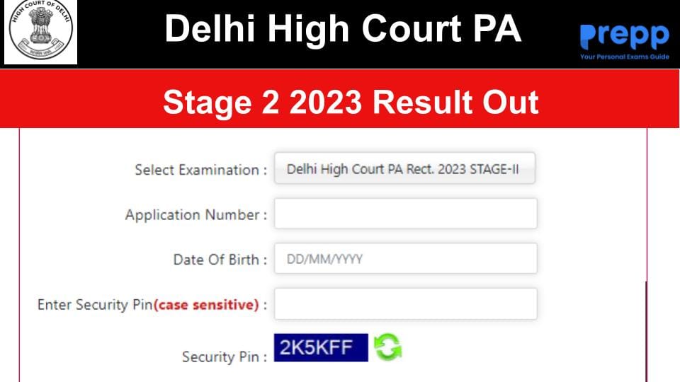 Delhi High Court PA Stage II Result 2023 Declared at delhihighcourt.nic.in
