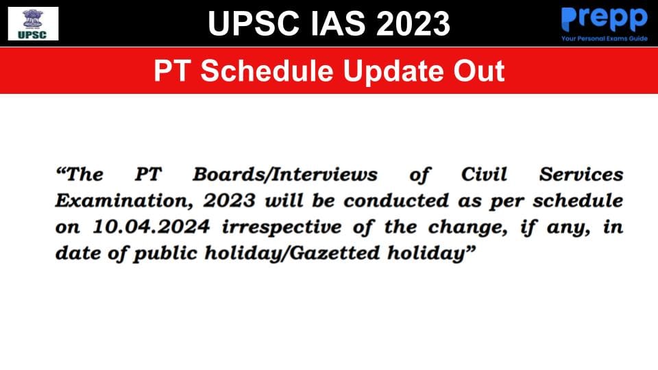 UPSC IAS 2023 PT Date Notice Out at upsc.gov.in: Download PDF
