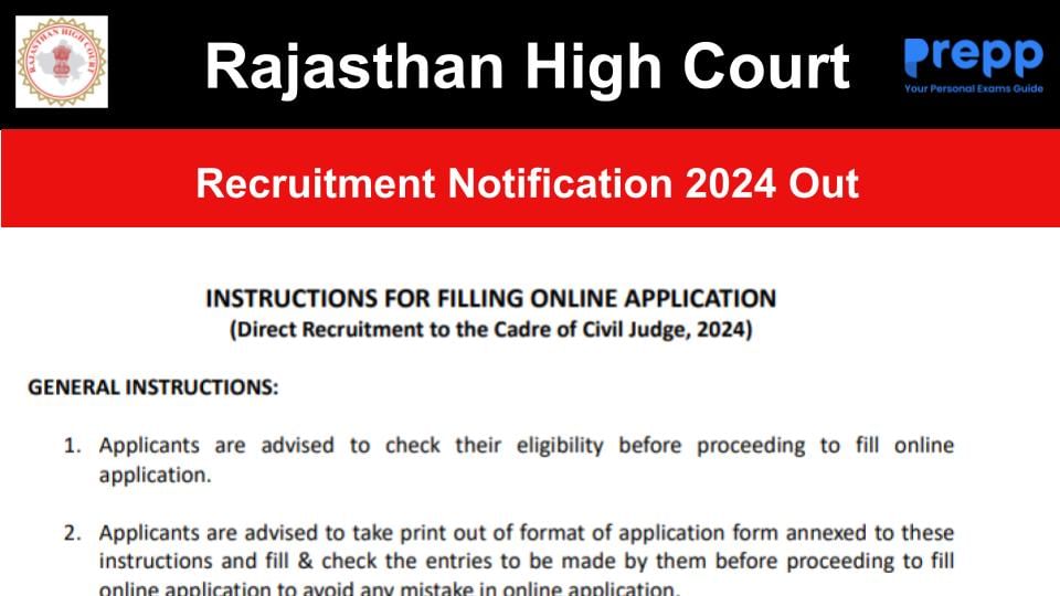 Rajasthan High Court Recruitment 2024 Notification Released for 222 Vacancies at hcraj.nic.in