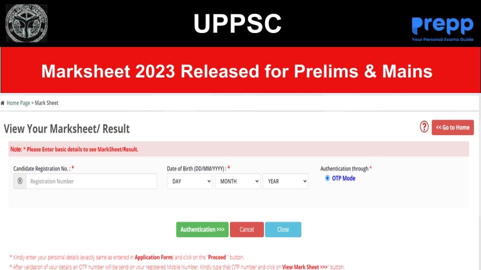 UPPSC 2023 Marksheet Released for Prelims and Mains at uppsc.up.nic.in; Check Merit List