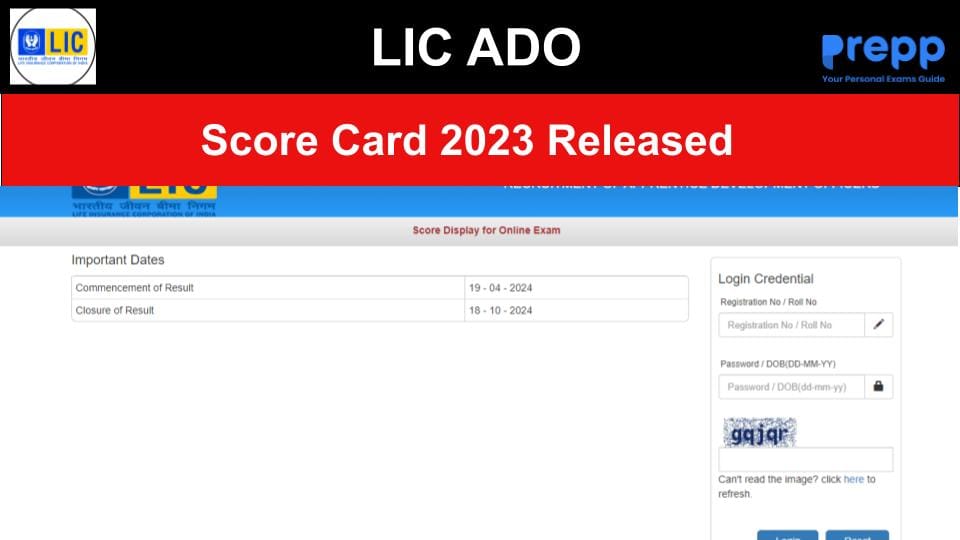 LIC ADO Score Card Out 2023 at ibpsonline.ibps.in; check Marks and ...