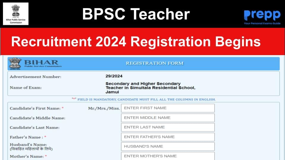 BPSC Teacher Recruitment 2024 Registration begins at bpsc.bih.nic.in; Check Application Fee