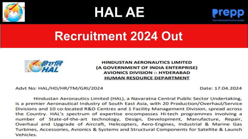HAL AE Recruitment 2024; Apply Offline for 06 Vacancies