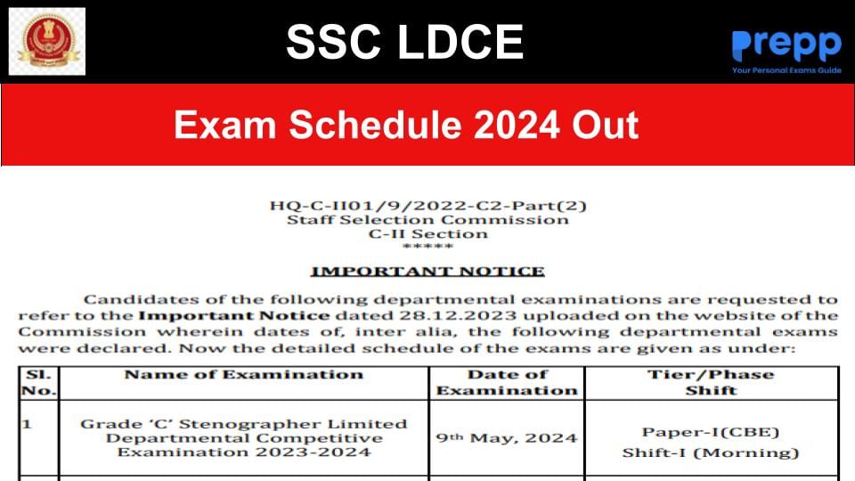 SSC Stenographer Grade C 2024 and Other Departmental Exam Dates Out ...