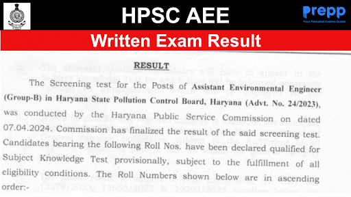 HPSC AEE Written Exam Result 2024 Out at hpsc.gov.in; Download Result ...
