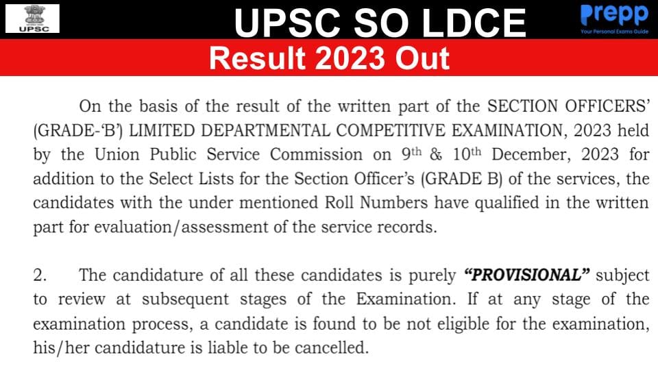 UPSC SO LDC Result 2023 Out at upsc.gov.in; Download Merit List PDF Here