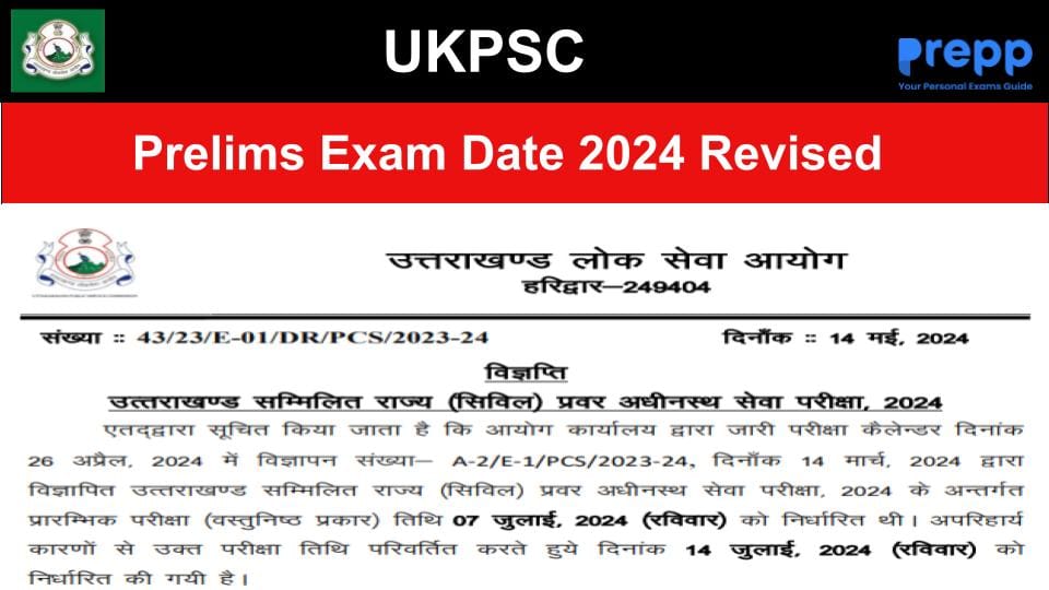 UKPSC PCS 2024 Prelims Schedule Revised; Download New Schedule PDF