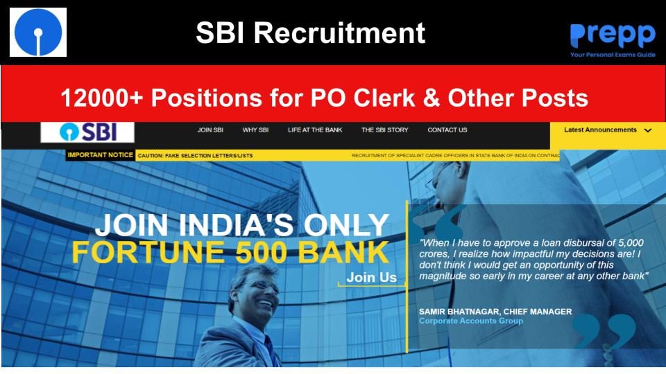 SBI Recruits 12,000 Positions for PO, Clerk & Other posts; Check ...
