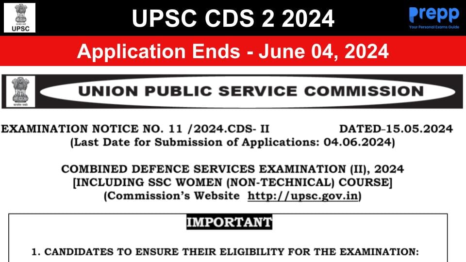CDS 2 2024 Notification Released at upsc.gov.in: Apply Online Here