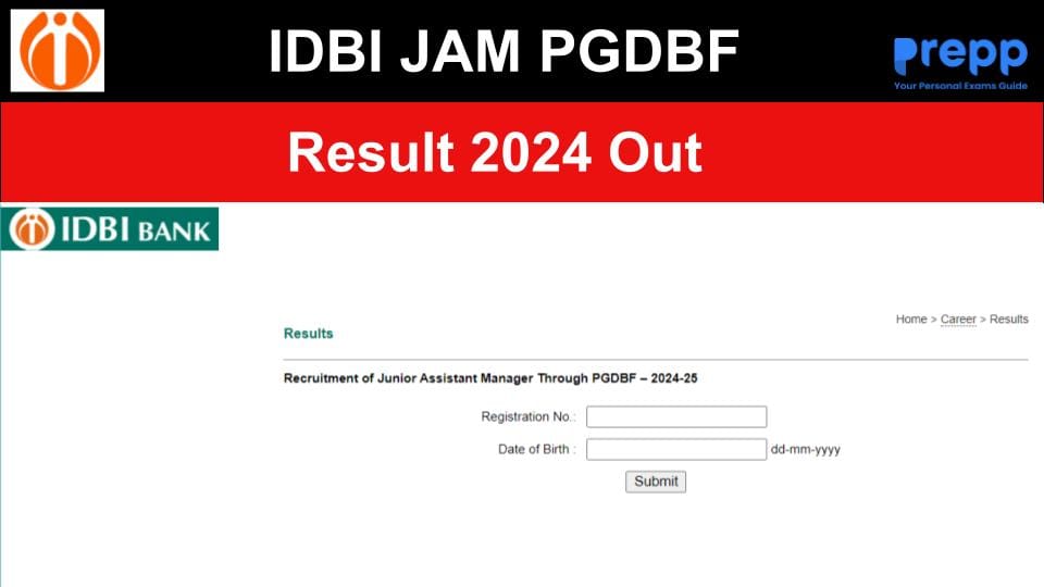 IDBI JAM PGDBF Result 2024 Out at idbibank.in; Direct Link to Download Here