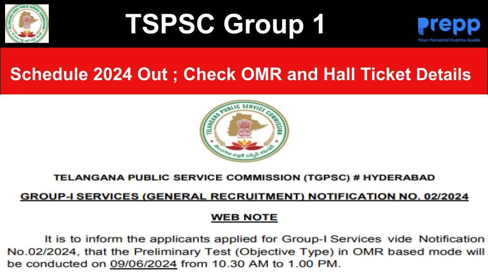 TSPSC Group 1 Schedule 2024 Out at tspsc.gov.in; Check OMR and Hall ...