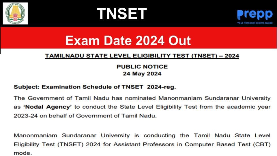TNSET Exam Date 2024 Out at msutnset.com; Download Subject-wise Schedule