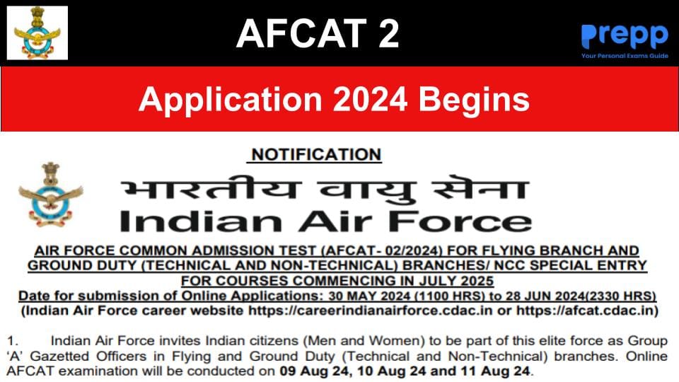 AFCAT 2 2024 Registration Begins; Apply Online at afcat.cdac.in