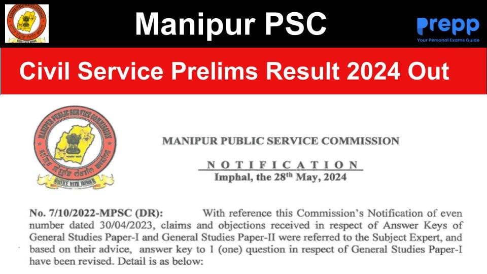Manipur PSC Prelims Result 2022 Out; Download PDF