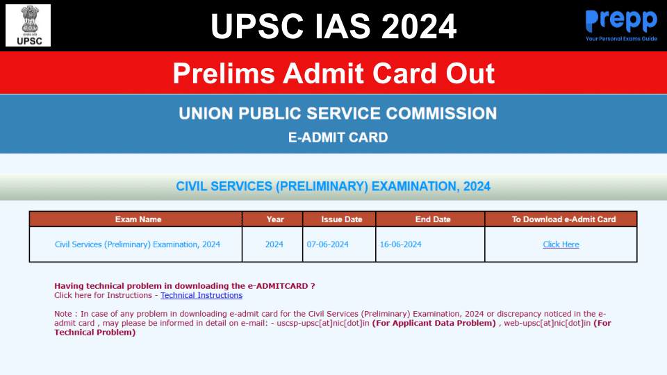 UPSC Admit Card 2024 Live; Download IAS Prelims Call Letter at upsc.gov.in