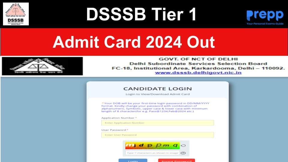 DSSSB Tier I Admit Card 2024 Out; Download Hall Ticket
