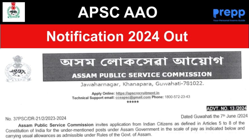 APSC AAO Notification 2024 Out: Apply Online for 130 Vacancy