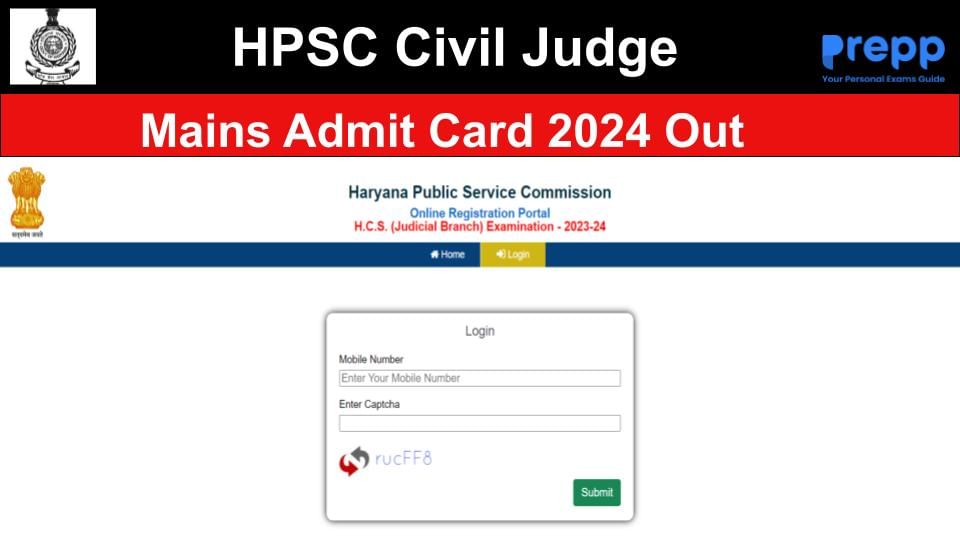 HPSC Judicial Services 2024 Mains Admit Card Out at hpsc.gov.in
