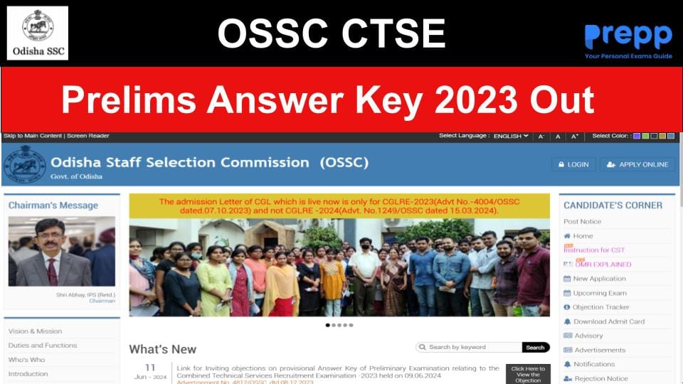 OSSC CTSE Prelims Answer Key 2023 Released; Raise Objections Now