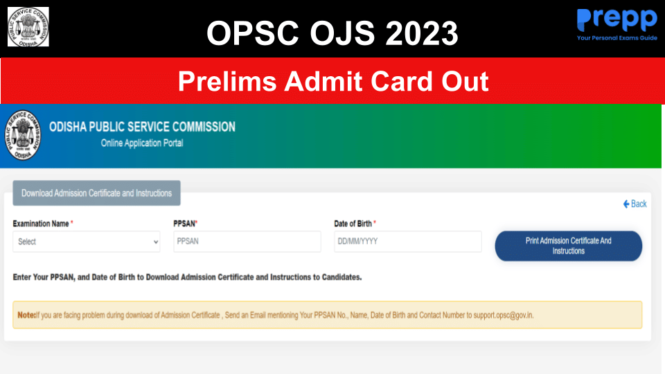 OPSC OJS Prelims Admit Card 2023 Out at opsc.gov.in; Download Hall Ticket