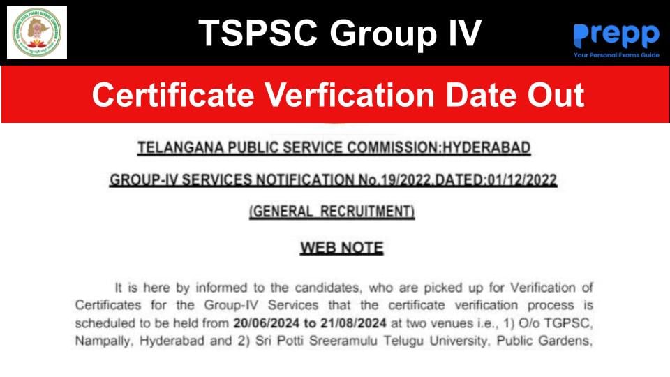 TSPSC Group 4 Certificate Verification 2024 Dates Announced; Download ...