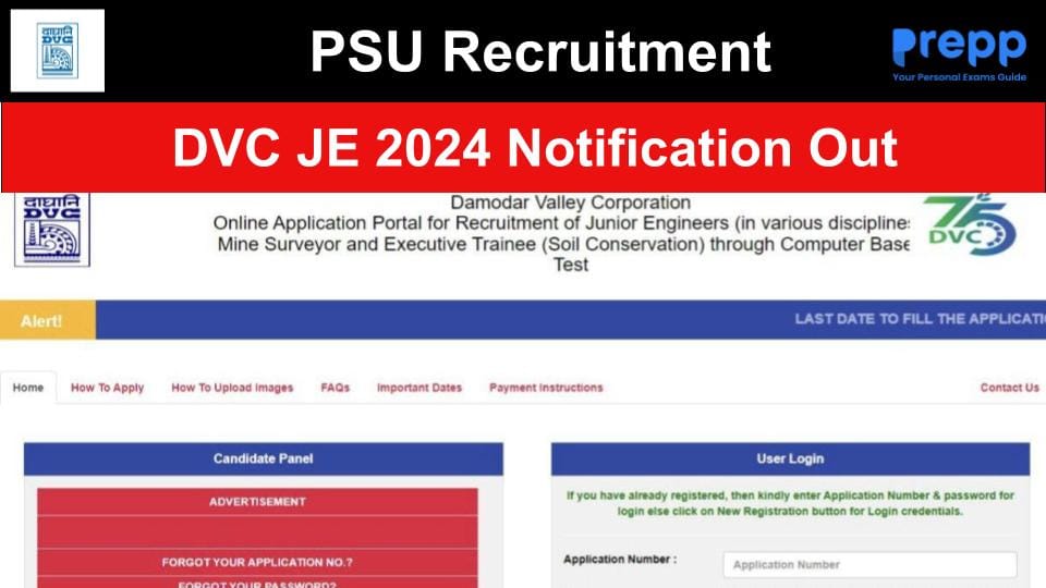 Damodar Valley Corporation JE Notification 2024 Released: Apply Online ...