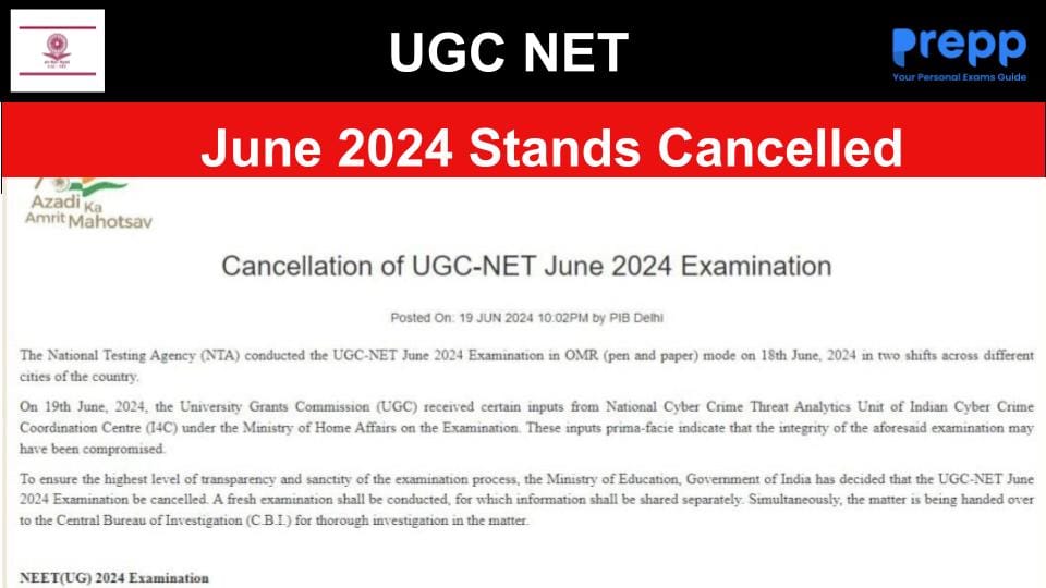 UGC NET 2024 Cancelled Amid Paper Leak Allegations: Re-Exam Details Soon