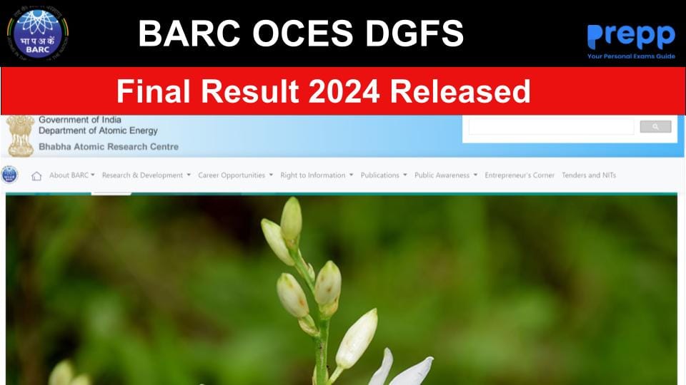 BARC OCES DGFS Final Result 2024 Released at barc.gov.in; Download ...