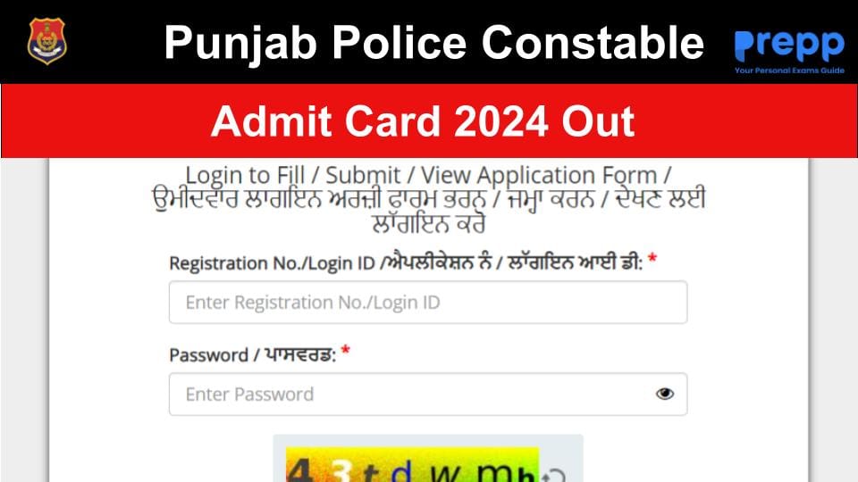 Punjab Police Constable Admit Card 2024 Out
