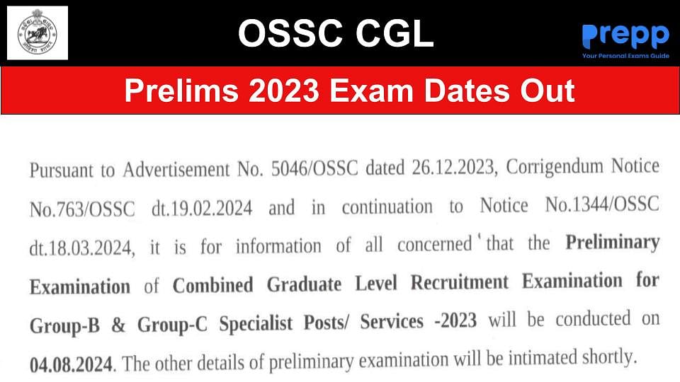 OSSC CGL Prelims Admit Card 2024 Out at ossc.gov.in: Download Hall Ticket OSSC CGL Prelims Admit Card 2024 Out at ossc.gov.in: Download Hall Ticket