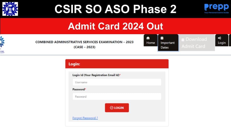 CSIR SO, ASO Admit Card 2024 Out; Download Stage 2 Call Letter