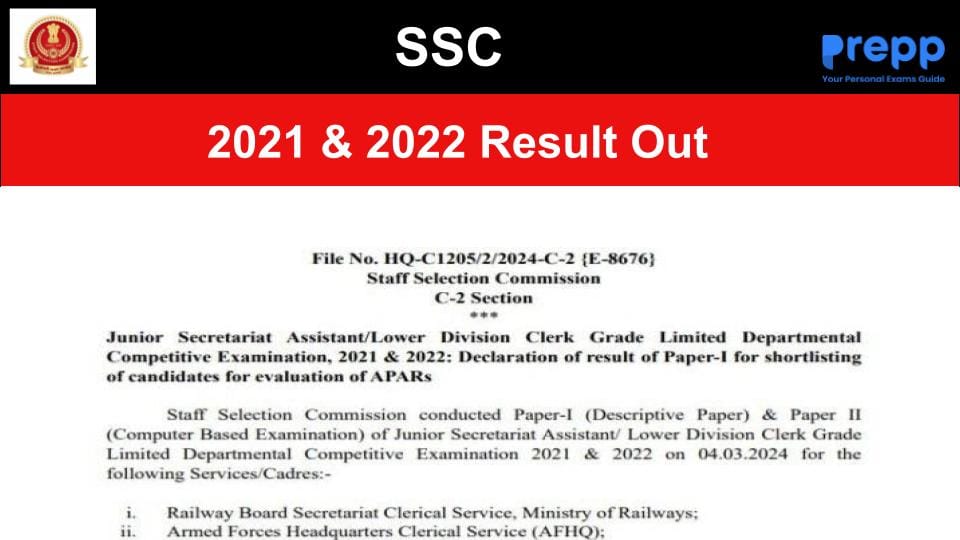 SSC Result 2021 & 2022 Released for Various Posts at ssc.gov.in; Direct ...