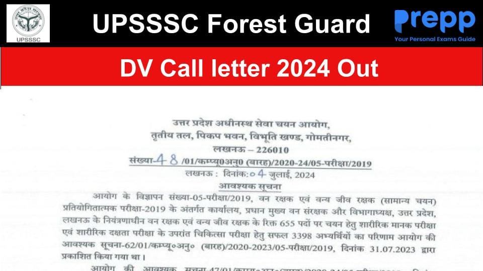 UPSSSC DV Call Letter 2024 Released at upsssc.gov.in; Download Link Here