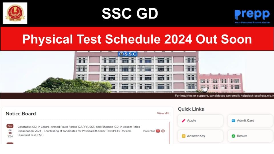 SSC GD Physical Test Schedule 2024 Out (Soon) at ssc.gov.in; Check PET ...