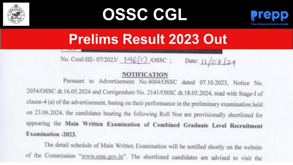 OSSC CGL Prelims Result 2023 Out; Download Merit List and Cutoff PDF