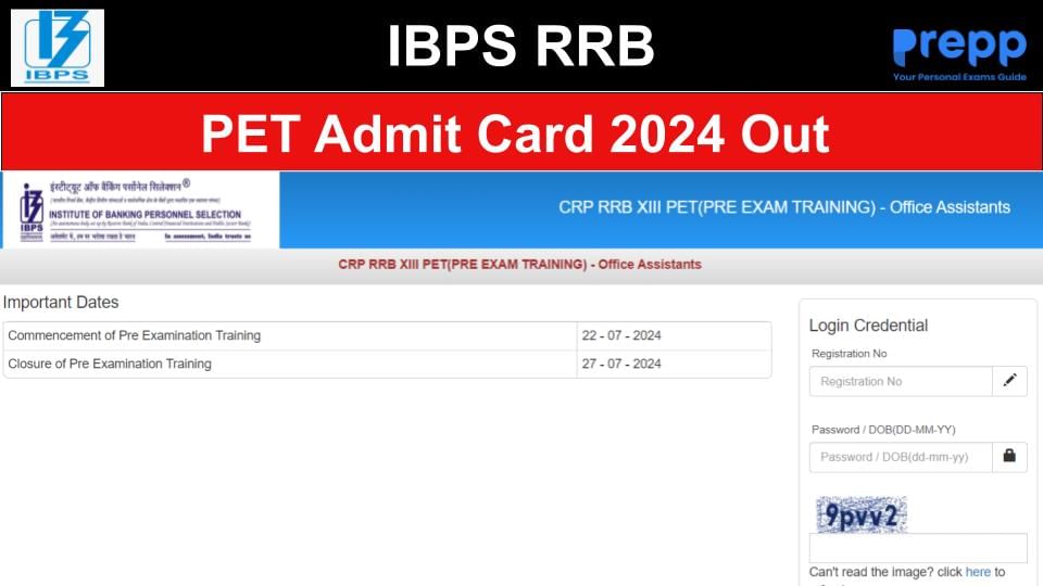 IBPS RRB Admit Card 2024 Out; Download PET Call Letter