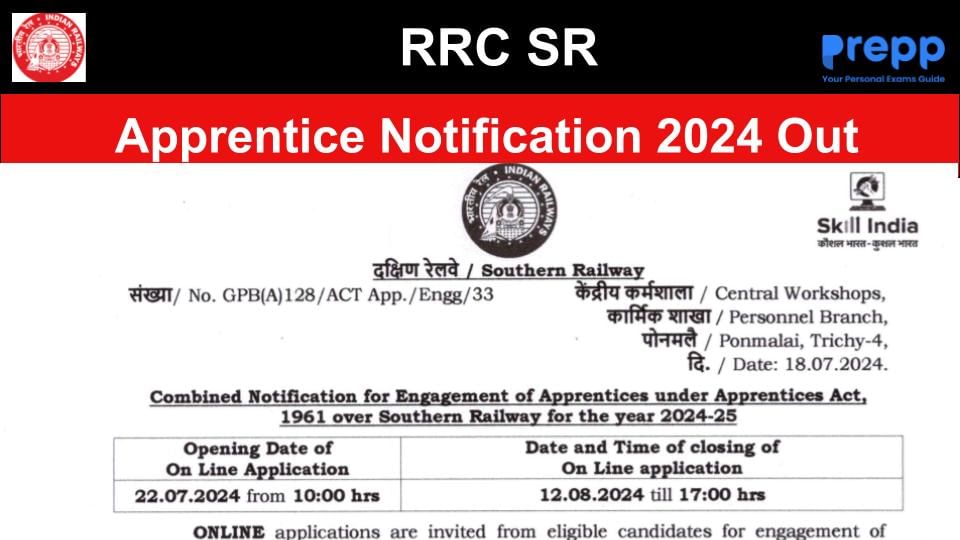 RRC SR Apprentice 2024 Notification Out for 2438 Vacancy; Apply Online
