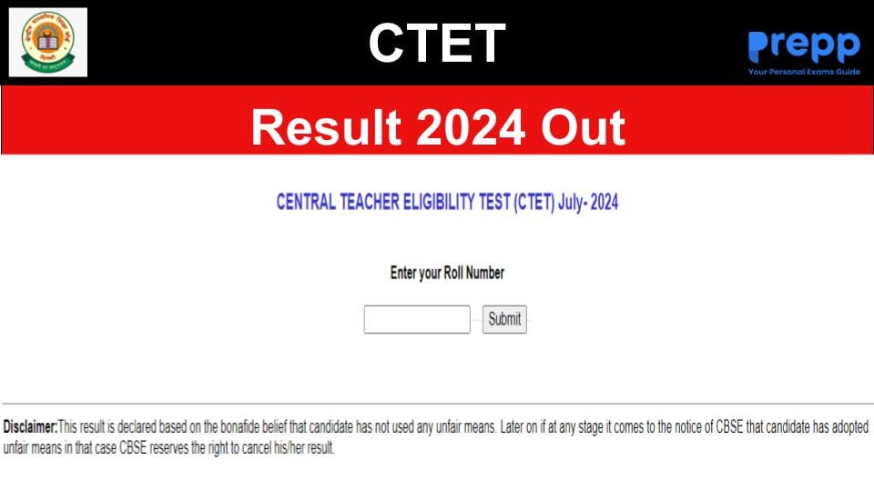 CTET 2024 Result Out at ctet.nic.in; Download Scorecard