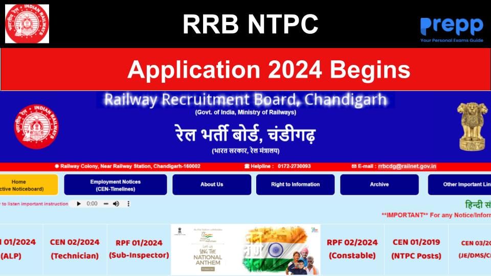 RRB NTPC Application 2024 Begins for 11,558 Vacancies; Apply Online